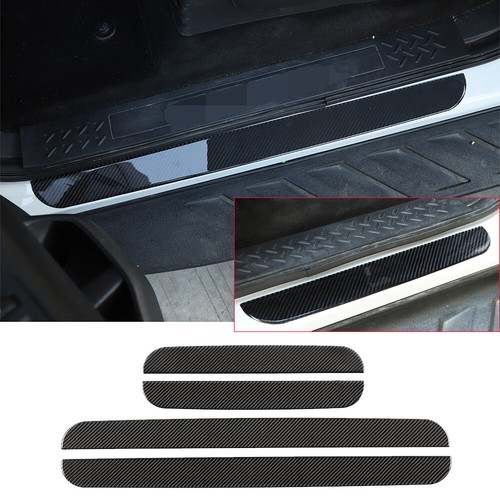 Carbon Fiber Outer Door Sill Guards Plate Scuff Panel Trim For Ford ...