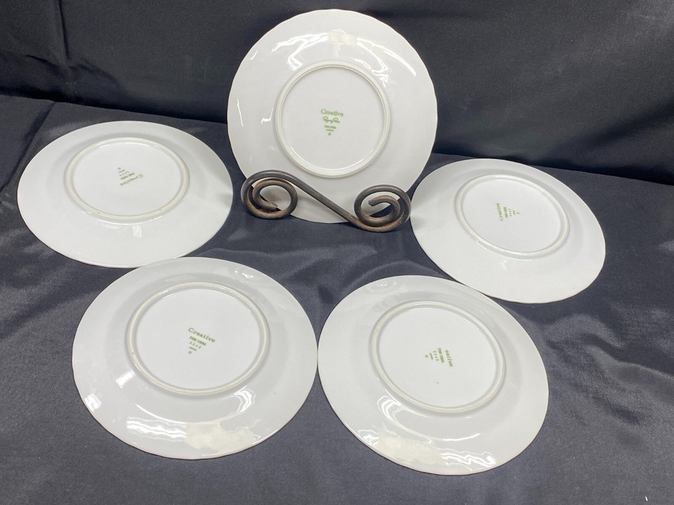 Creative Fine China "REGENCY ROSE" ~ #2345 ~ Set of 5 ~ Bread Plates ...