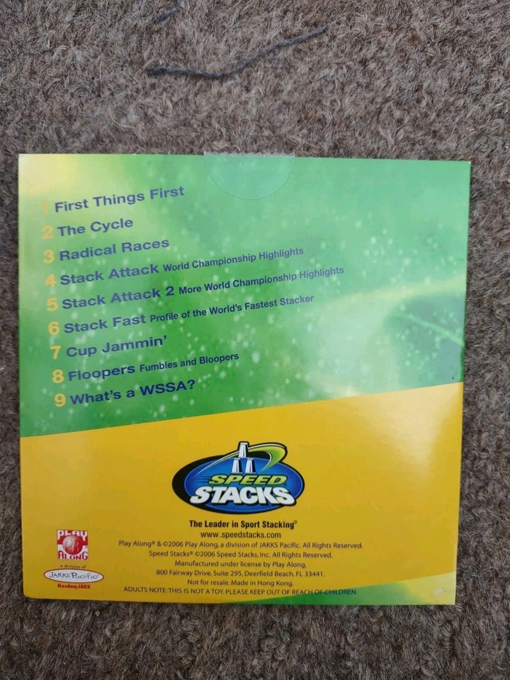 SPEED STACKS Sport Stacking Set With Cups Stack Mat Timer DVD- WORKS ...