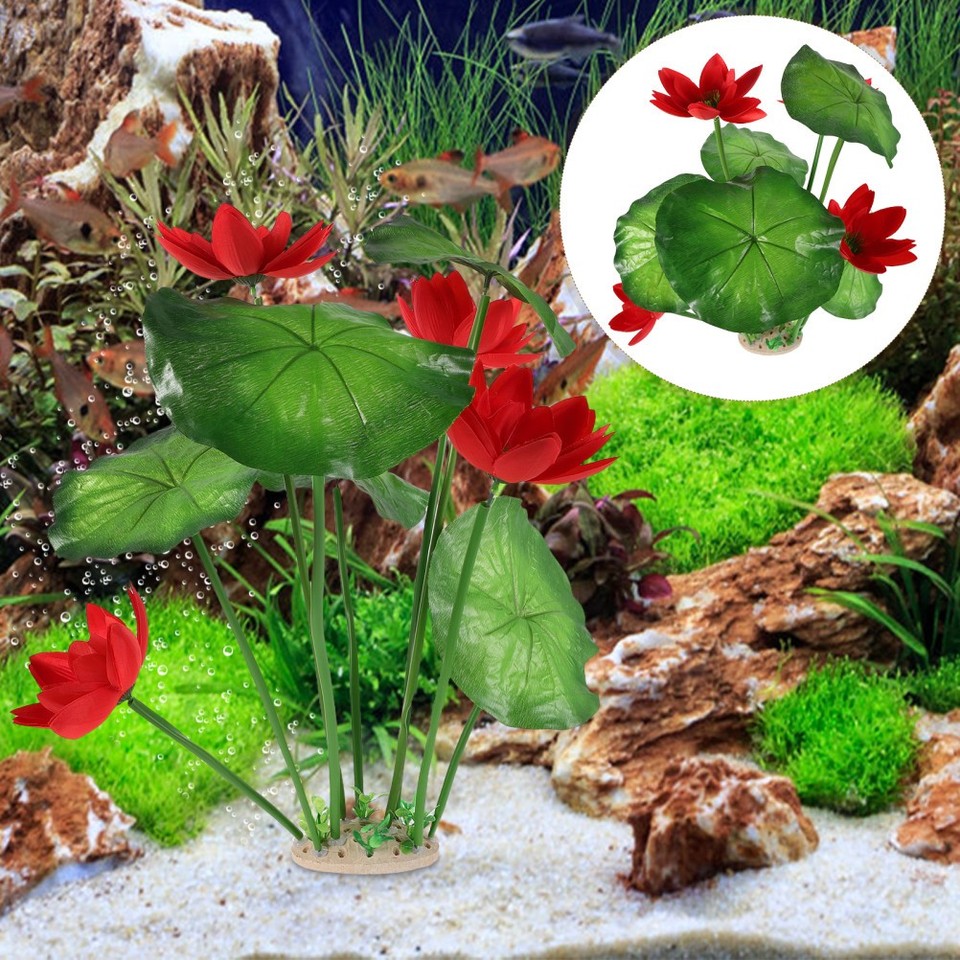 Artificial Aquarium Plants Realistic Fish Tank Landscaping Decoration ...