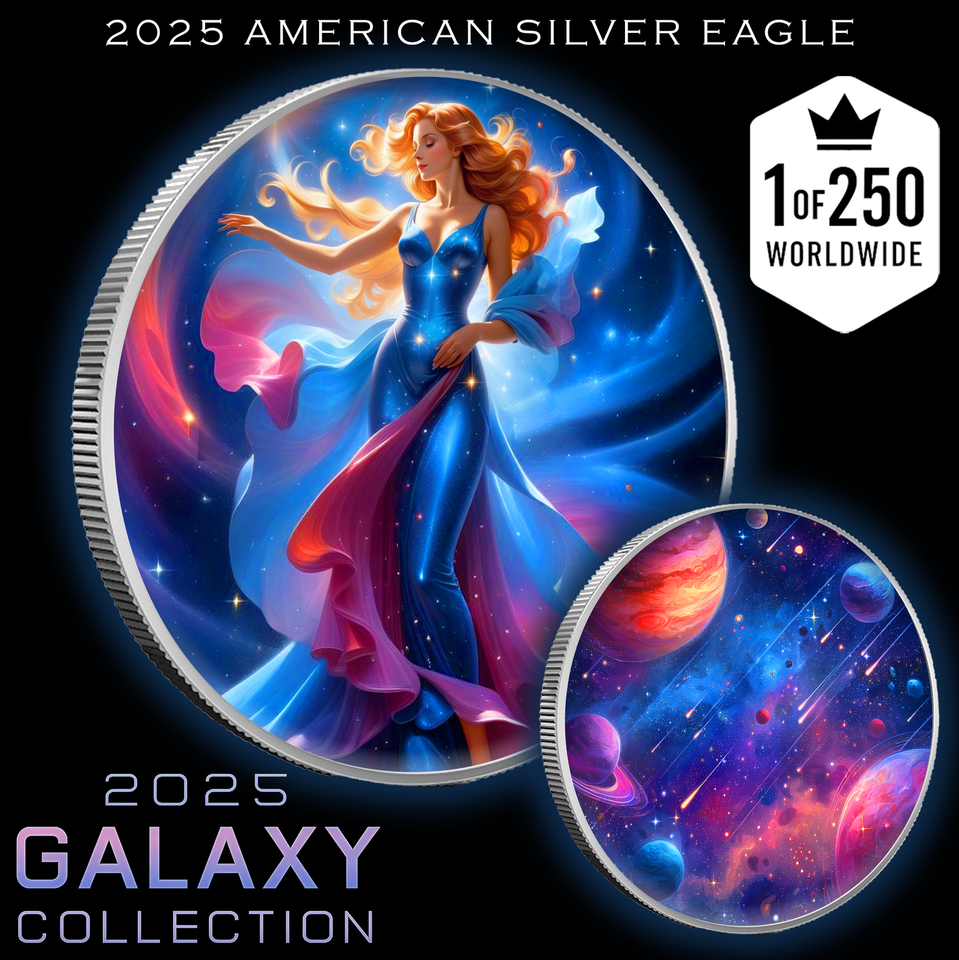 2025 Silver Eagle Galaxy Series Colorized 1oz .999 Silver Coin | eBay