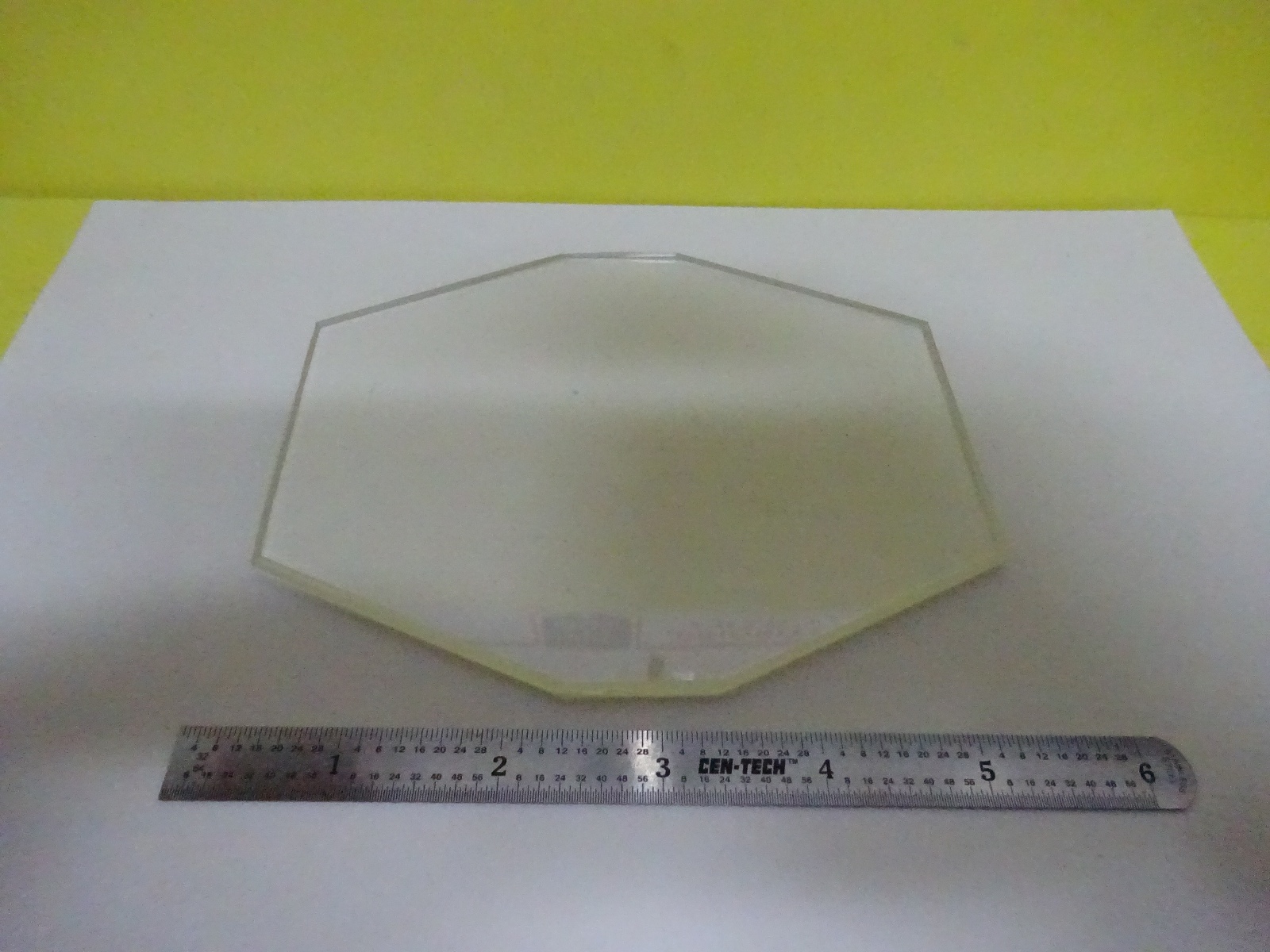 MICROSCOPE PART LARGE TRUNCATED GLASS SPECIMEN TABLE OPTICS AS IS BIN# ...