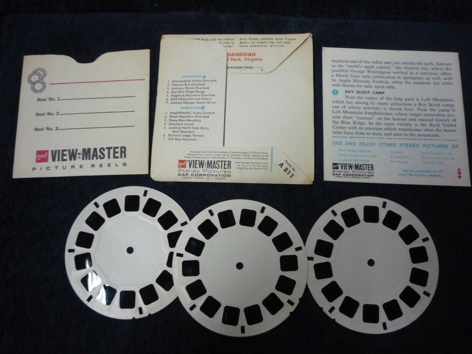Shenandoah National Park ViewMaster Reel set A811 view master | eBay