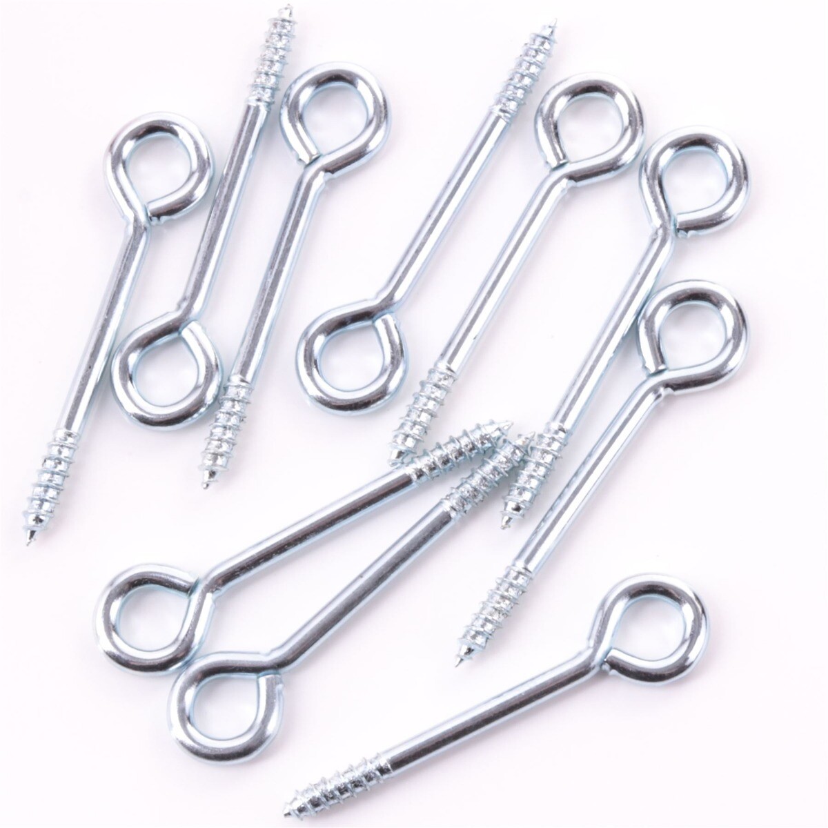 10x STEEL VINE EYES Hand Screw In Eyelet Hooks Indoor/Outdoor Hanging ...