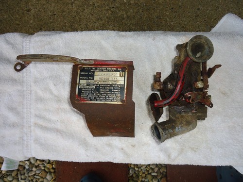 Vintage Clinton Engine Parts / Model VS 100 233 / Carburetor / ID Tag ...