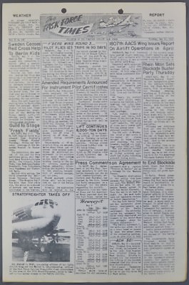 1949 COMBINED AIRLIFT TASK FORCE TIMES Military Newspaper VOL II NO 198 ...