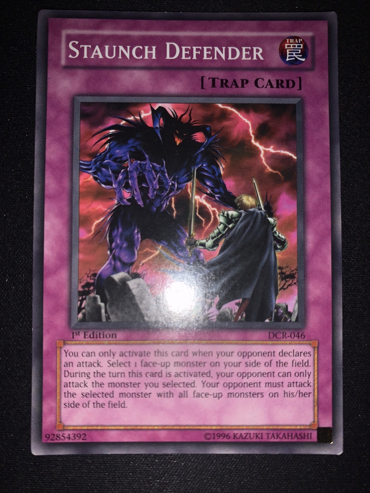 Yugioh 1st Edition Staunch Defender DCR-046 | eBay