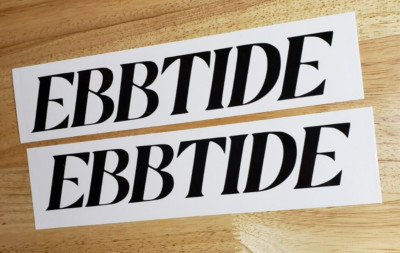 ebbtide BOAT vinyl decal 9" NEW pair black | eBay