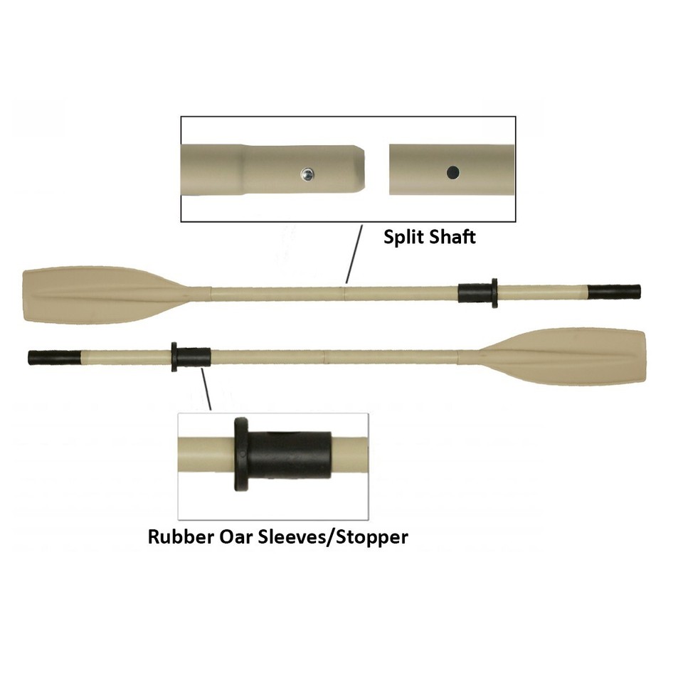 Heavy Duty Aluminum Oars Detachable with Rubber Oar Sleeve/Stopper ...