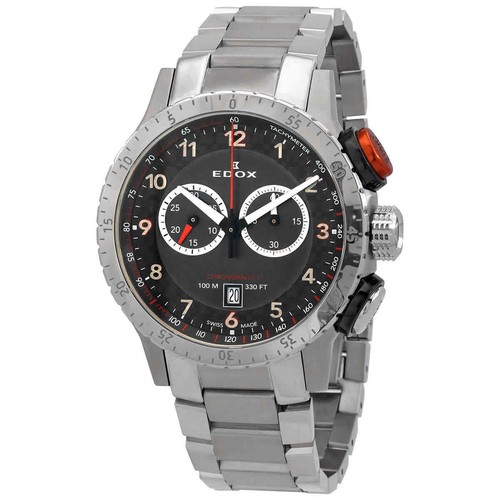 Edox Chronorally 1 Chronograph Quartz Grey Dial Men's Watch 10114 3NMO ...