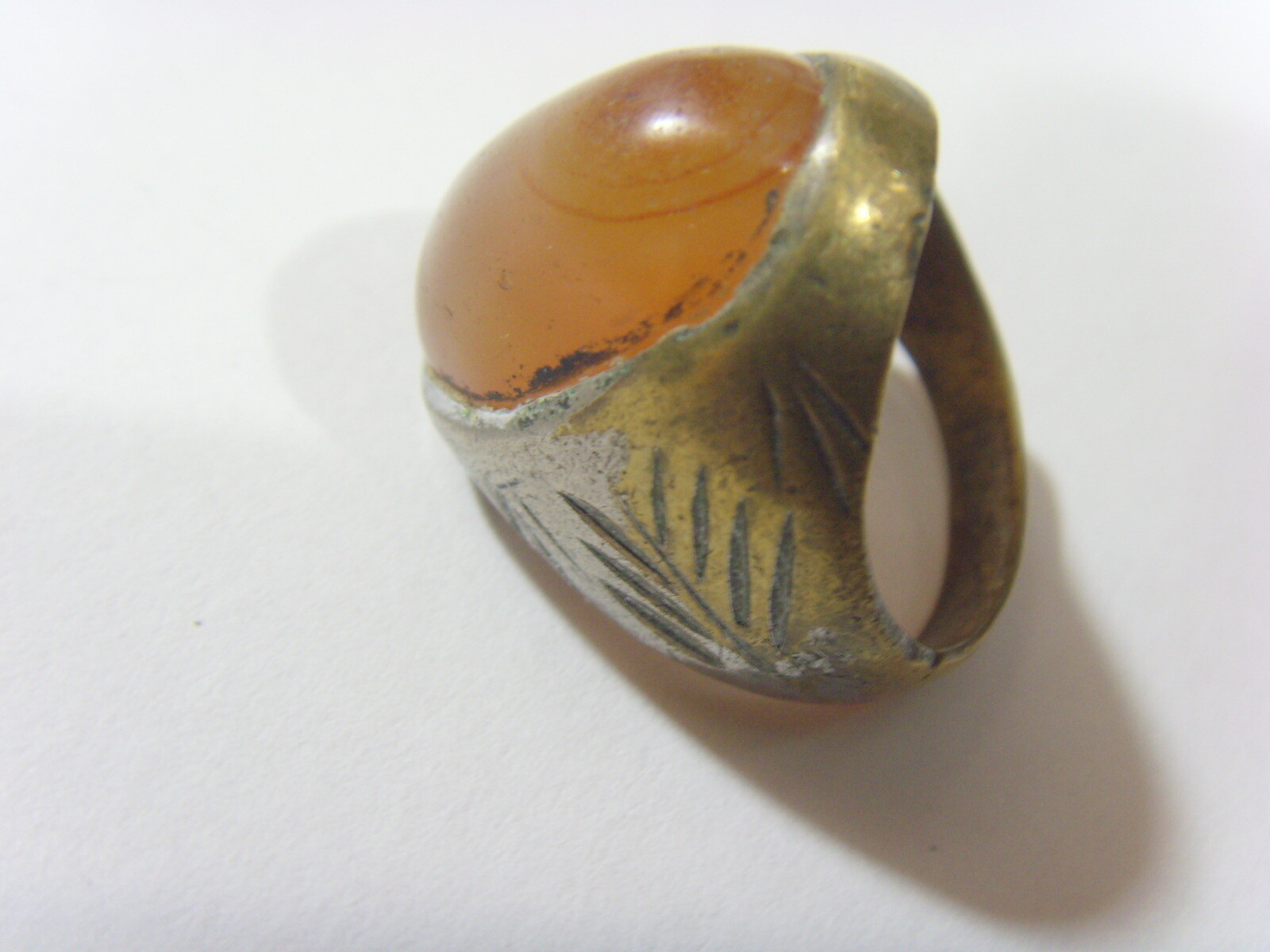 1600s antique tribal large carnelian cabochon wedding ring sz 9 50926 ...