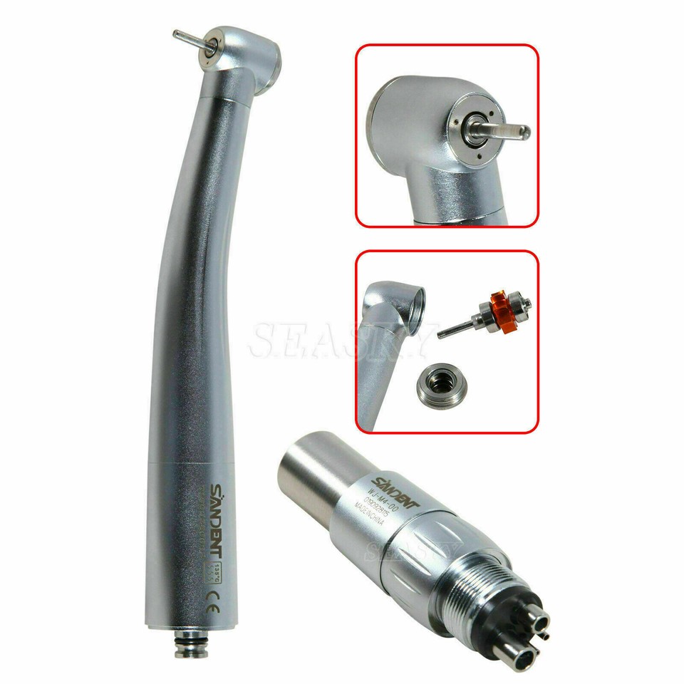 SANDENT Dental High Speed Turbine Handpiece /4 Hole Quick Coupling Fit ...