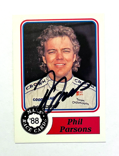 Phil Parsons NASCAR 1988 Maxx #26 Autographed Signed | eBay
