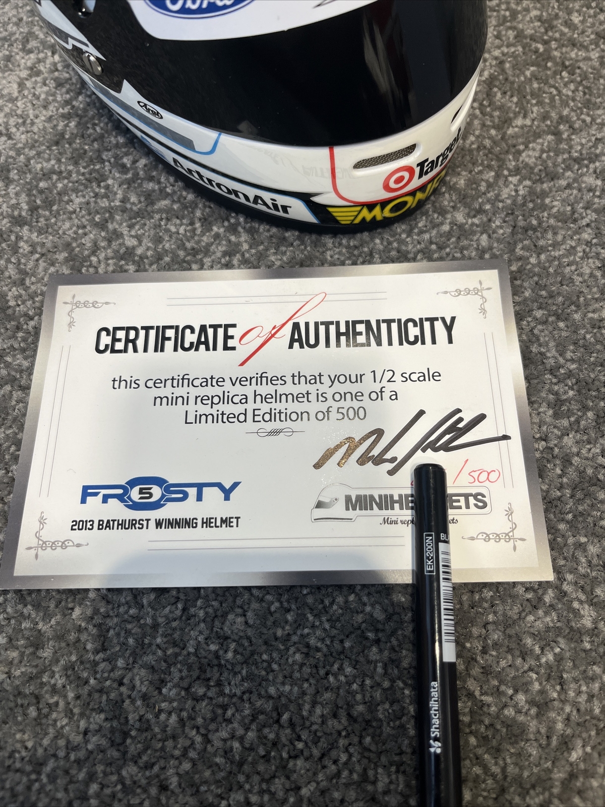 1/2 Bathurst Winning 2013 Chaz Mostert Frosty Winning Helmet Super Rare ...