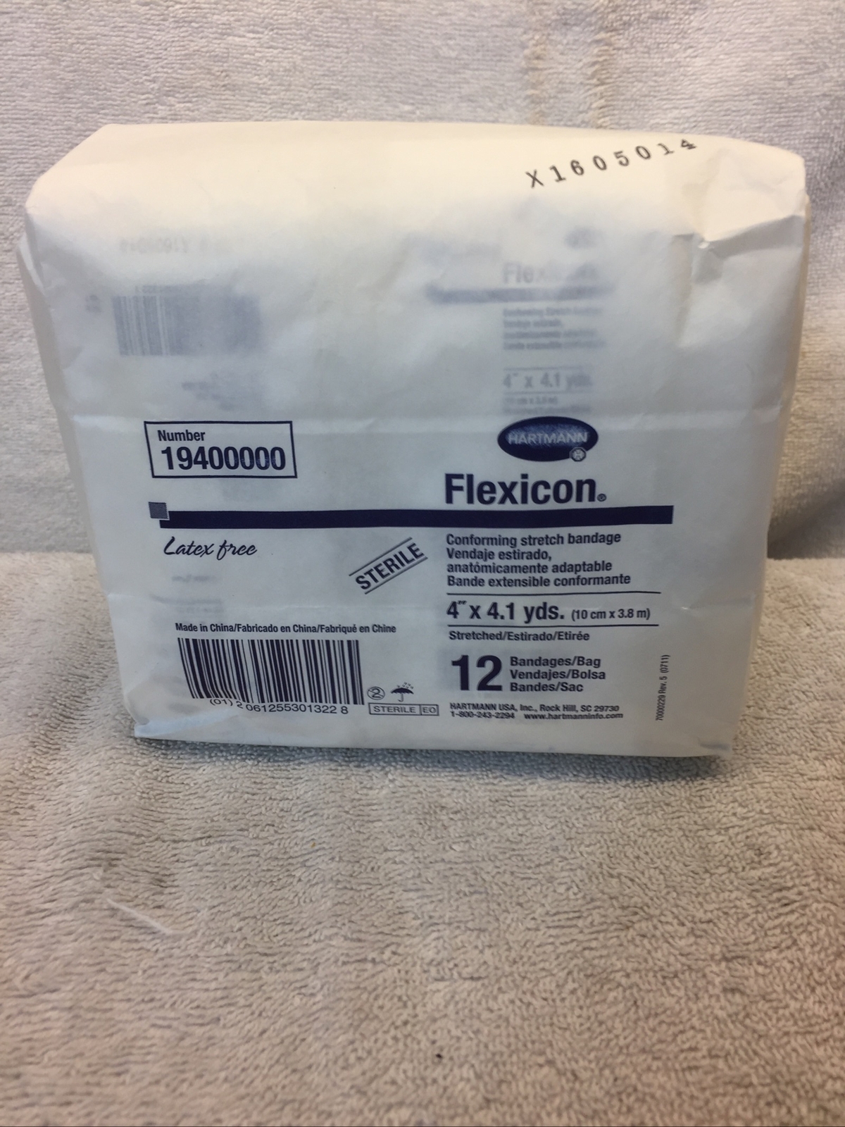 Pack of 12 Flexicon Conforming Stretch Bandage 4.1 yds. x 4", Sterile ...