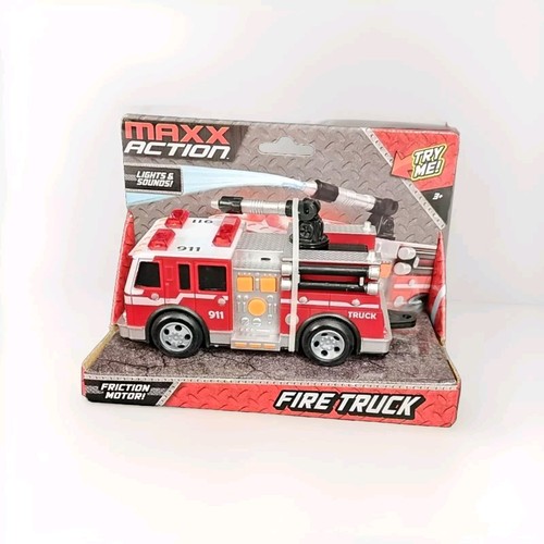Maxx Action Red Fire Truck With Lights & Sound And Friction Motor- NEW ...