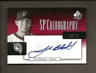 2004 SP AUTHENTIC CHIROGRAPHY JOSH BECKETT "ON CARD" AUTO #39/75 | eBay