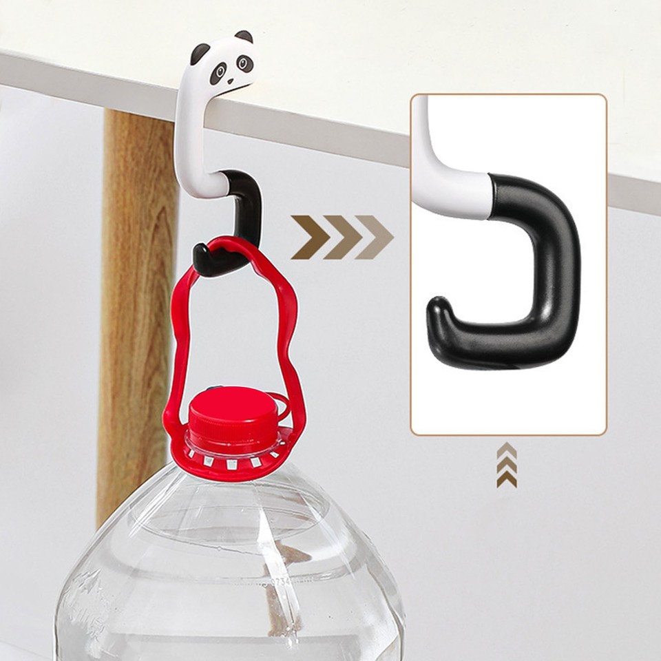 Desk Mount Bag Holder Hook Cute Panda Design Foldable Strong Load ...