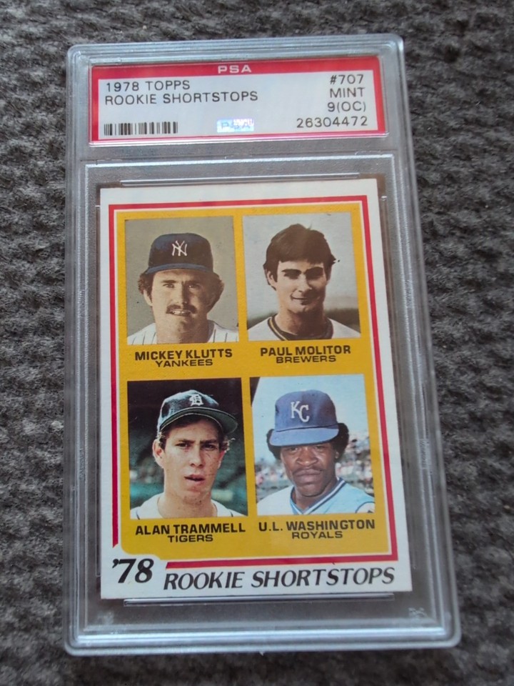 1978 Topps - Rookie Shortstops #707 Paul Molitor, Alan Trammell, U.L ...