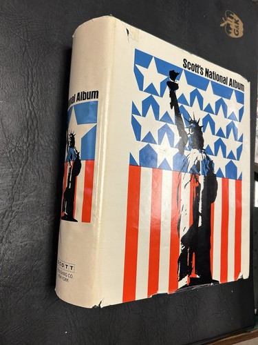 US Scott National Postage Stamp Album 1975 Pages Many Stamp Mounts Rare ...