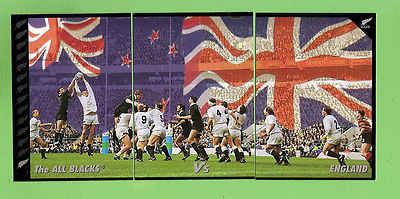 1995 NEW ZEALAND RUGBY UNION CARDS #52, 53 & 54, ENGLAND V ALL BLACKS ...