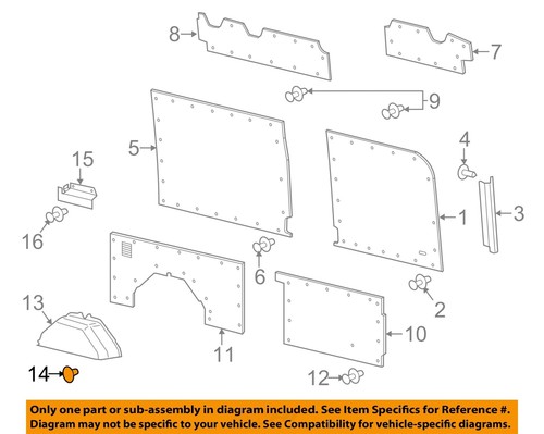 FORD OEM 05-23 Bronco Sport Interior Trim-Wheelhouse Cover Clip ...