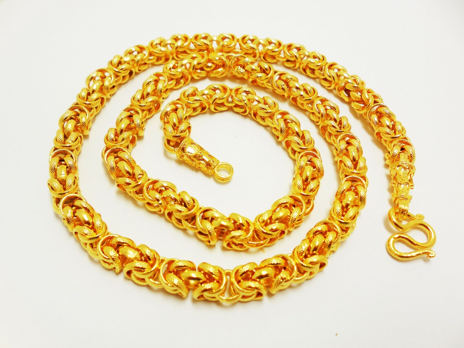 Deluxe 22K 23K 24K THAI BAHT GOLD GP NECKLACE 26 inch 79 Grams 7 mm ...
