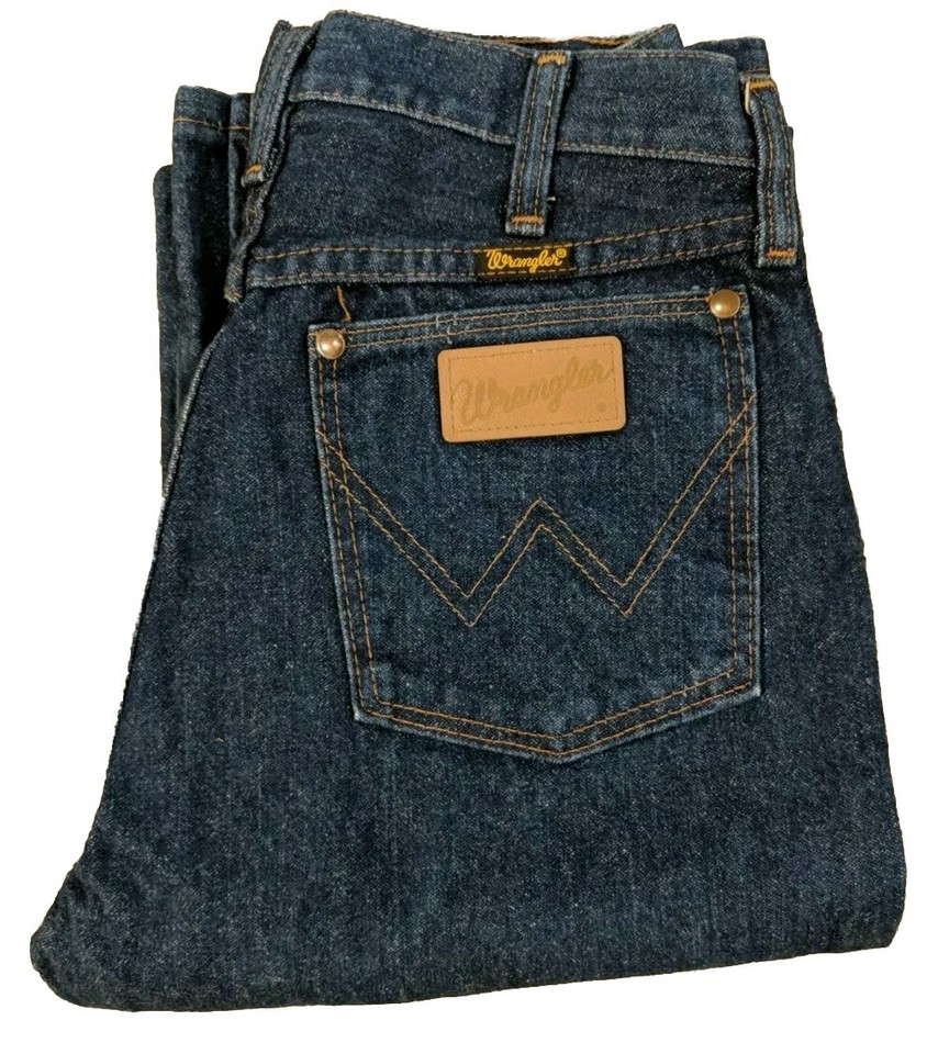 Men's Vintage Wrangler Jeans Made in USA 13MWZ Tan label XL length | eBay