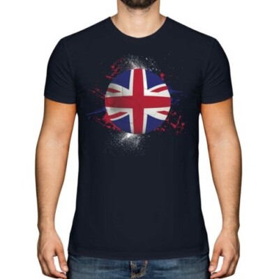 GREAT BRITAIN UNION JACK FOOTBALL MENS T-SHIRT TEE TOP GIFT WORLD CUP ...