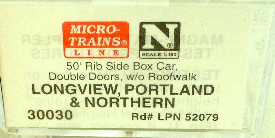 50´ Rib Side Boxcar Longview Lpn 52079 Micro Trains Line 30030 N 1:160 ...