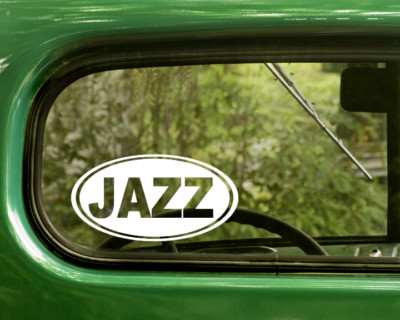 2 JAZZ MUSIC DECALs Oval Sticker For Car Window Truck Laptop Rv Bumper ...
