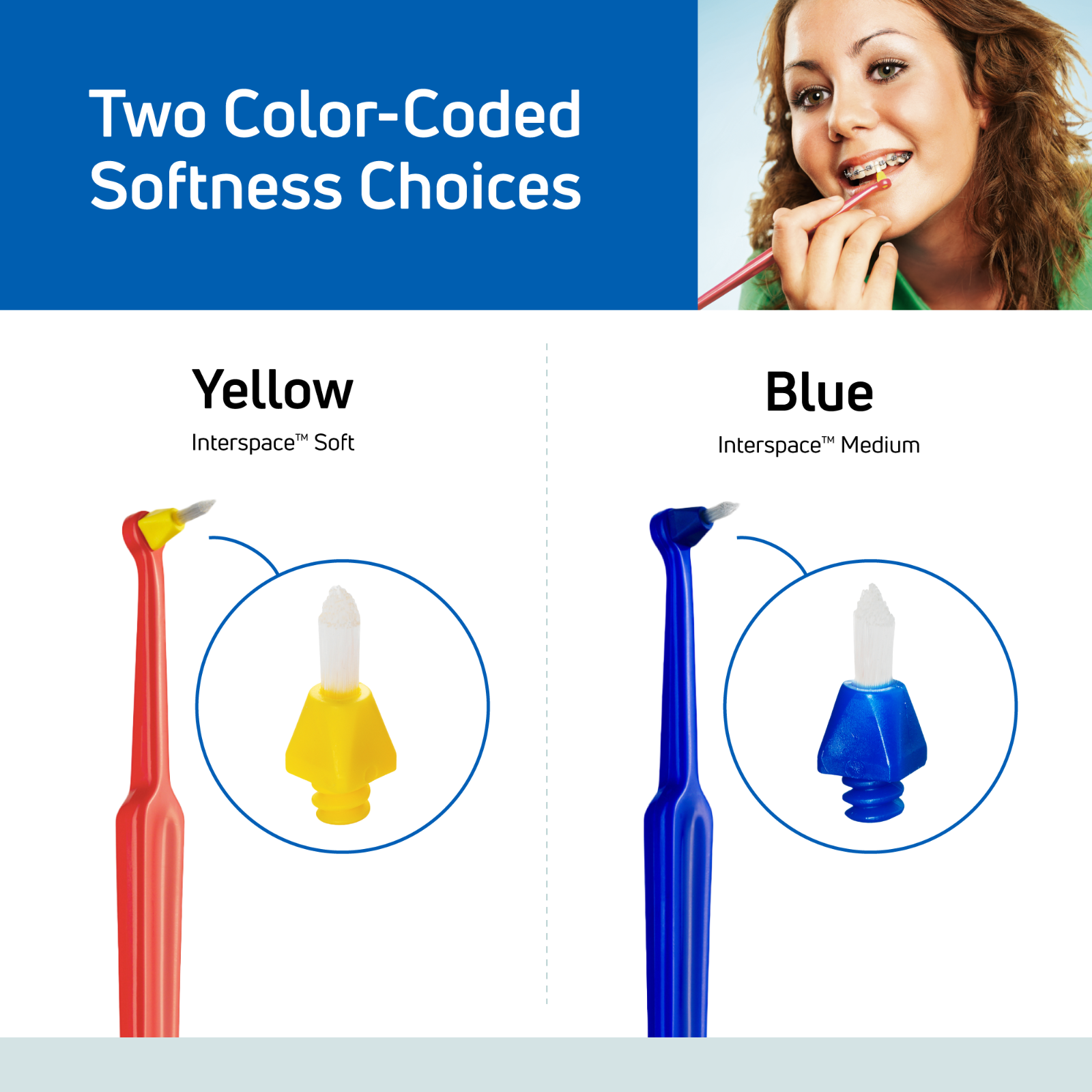 TEPE Interspace Angled Toothbrush – Single End Tuft, 1 Brush, 12 Tips ...