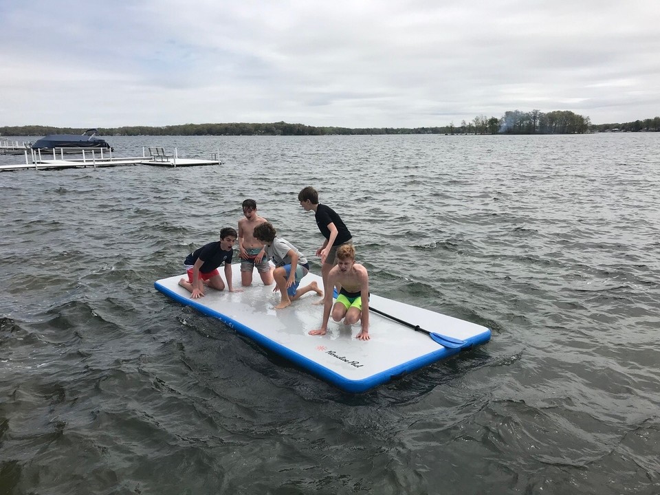 Inflatable water pad, inflatable lake pad, Inflatable floating dock ...
