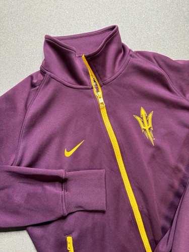 Nike Arizona State Sun Devils Jacket Mens M burgandy Dri-Fit Football ...