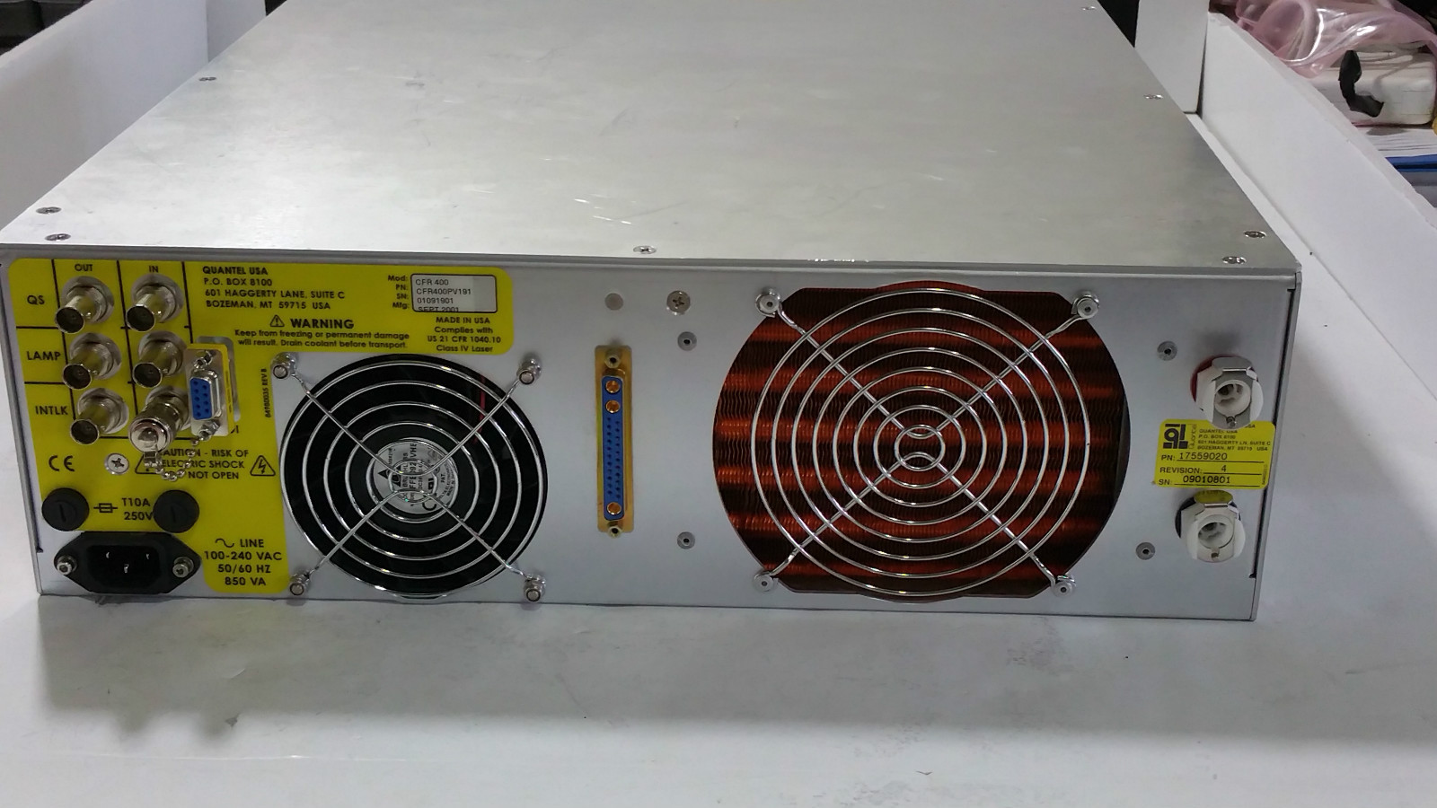 QUANTEL ICE450 CFR 400 LASER CFR400PV191 17559020 REVISION 4 | eBay