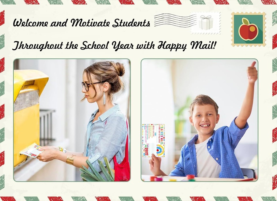Teacher Mail Cards - 30pcs 4"x6" Confetti Happy Mail from Teacher Notes ...