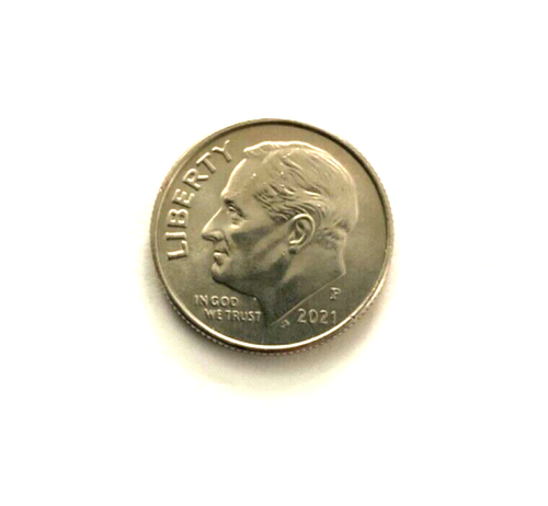 2021-P ROOSEVELT DIME, DIE CRACKS ON OBVERSE, UNC, FULL TOR. - ERROR ...