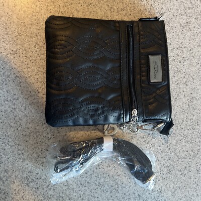 Bella Russo Large Handbag Black Quilted Shoulder Bag Vegan Leather ...