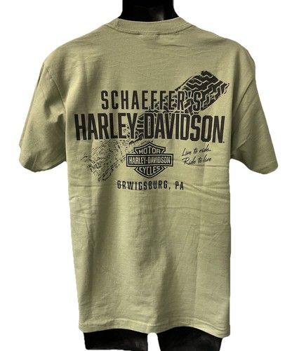 Harley Davidson Men's Freedom Forever Short Sleeve T-Shirt Green ...