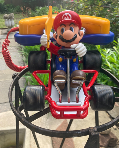 NINTENDO MARIO BROS MARIO KART TELEPHONE 2002 PUSH BUTTON W/ LIGHTENING ...