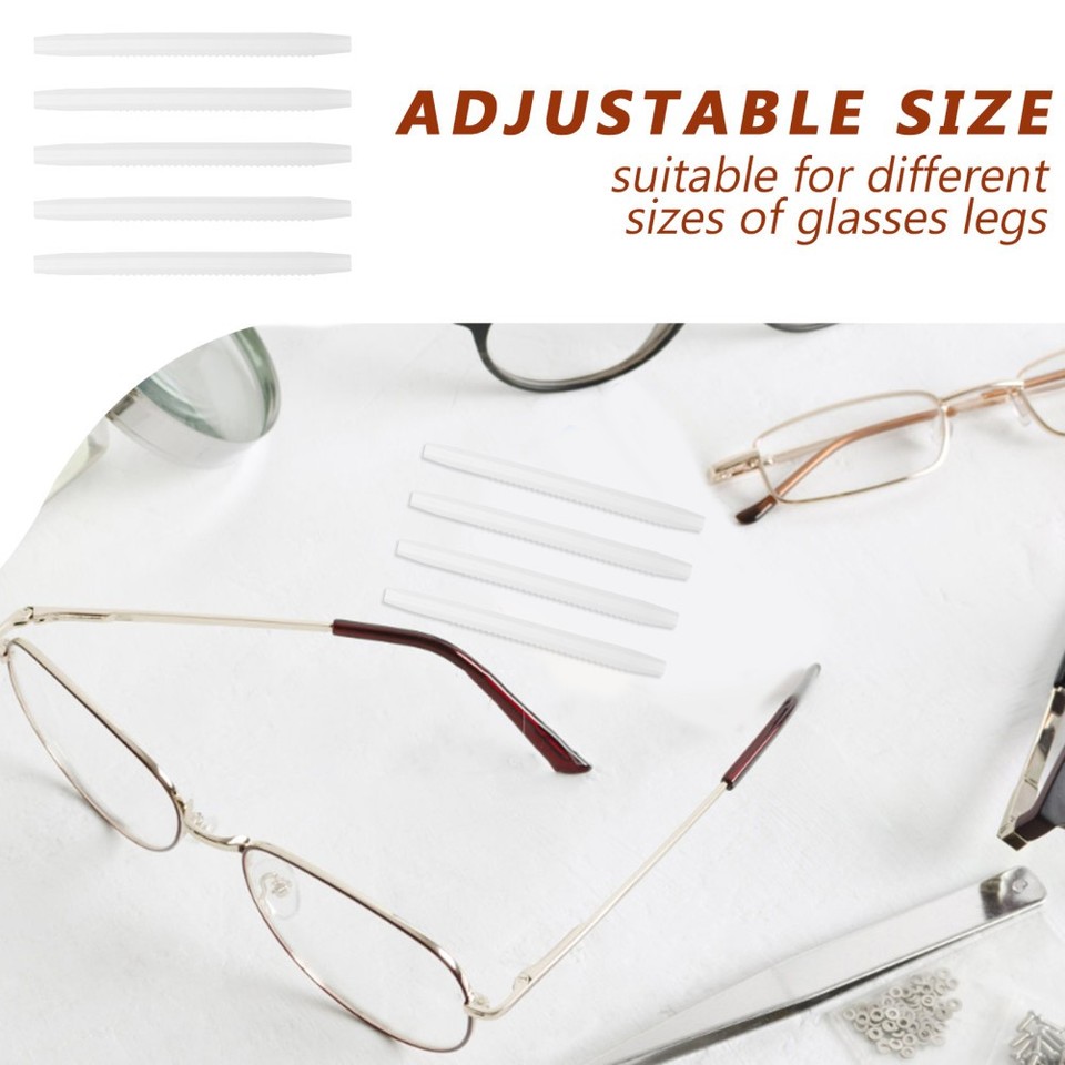 6 Pairs Transparent PC Glasses Leg Covers Non Sleeve Eyeglass ...