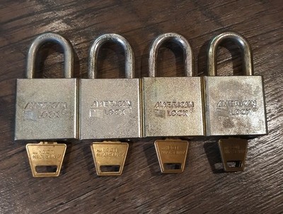 American Lock Co Us Army Surplus Lock Military Lot Of 4 W Keys 5200 ...