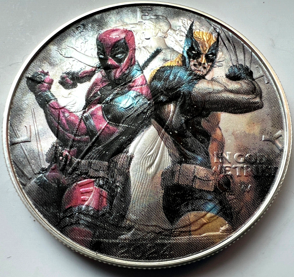 Deadpool & Wolverine - American Silver Eagle 1oz .999 Silver Dollar ...