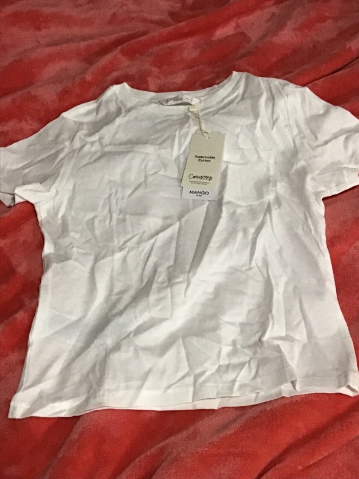 Mango size 7 -7707 5948 camiseta 263Brad white top new | eBay