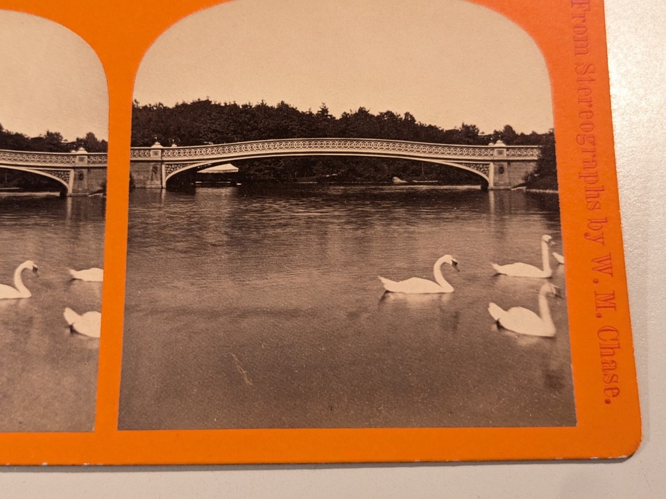 Bow Bridge Central Park New York City W.M. Chase Stereoview Photo | eBay