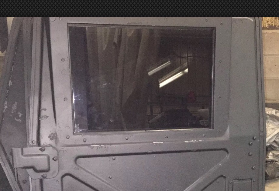 4 GREY 3/8" GREY TINTED LAMINATED M998 HUMVEE X-DOOR WINDOW REPLACEMENT ...