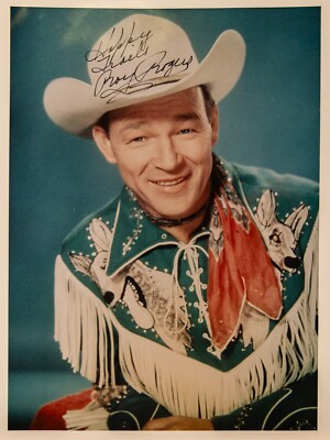 RARE AUTOGRAPHED Color Photo 11x14 of Cowboy Star ROY ROGERS | eBay