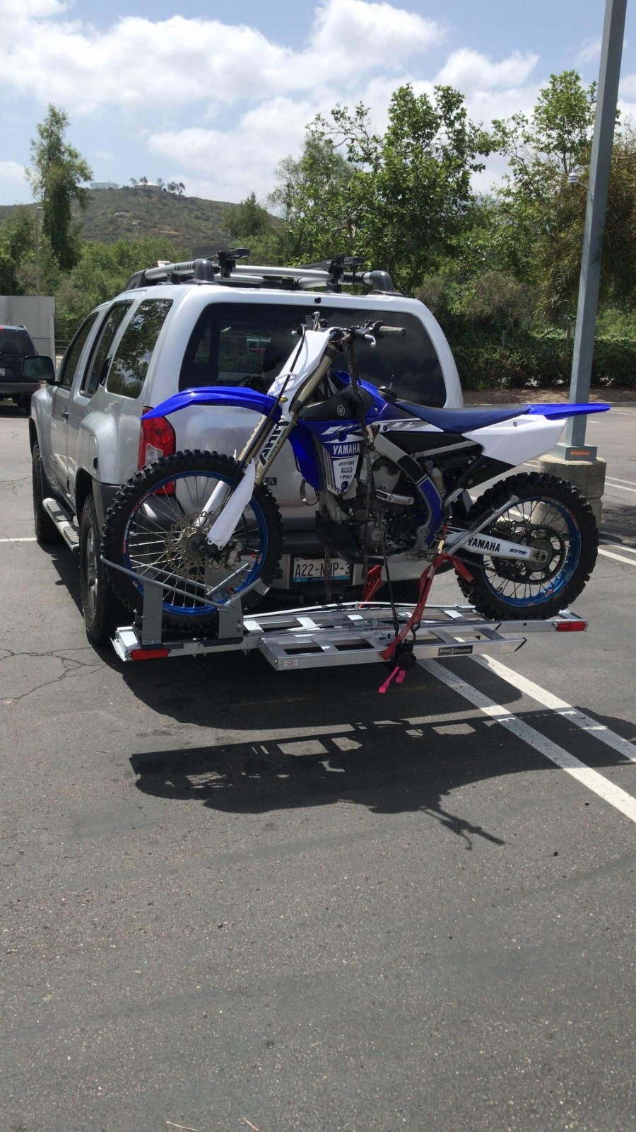 Motorcycle Hitch Receiver Mounted Aluminum Dirt Bike Carrier Trailer ...