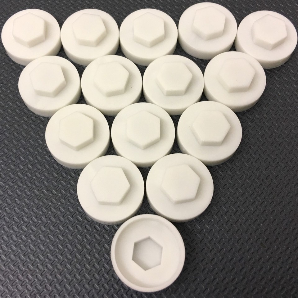 16mm HEXAGONAL HEX TEK SCREW COVER CAPS TO FIT 8mm (5/16") TEK SCREWS ...