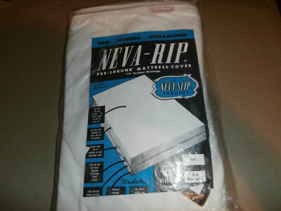 Vintage Unused NEVA-RIP Full Box Spring Mattress Cover | eBay
